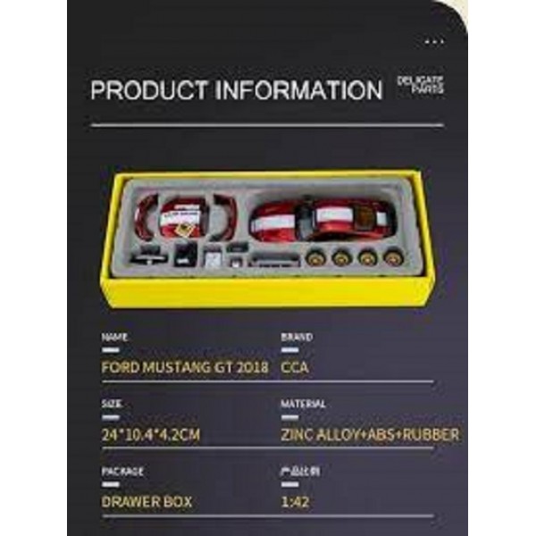 CCA 1/42 2018 Ford Mustang GT Alloy Model Car Diecast Metal Assembly ...