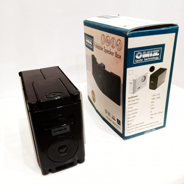 OMIZ Taste Technology Foldable Speaker black color - Buyon.pk
