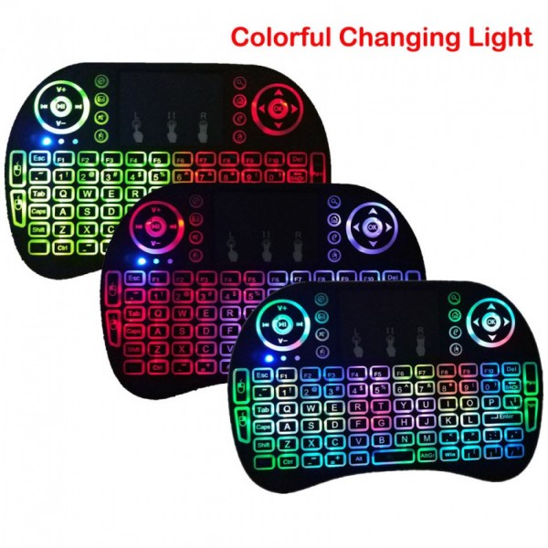 Buy Backlit LED Mini Wireless Keyboard Touchpad for PC Android TV Box ...