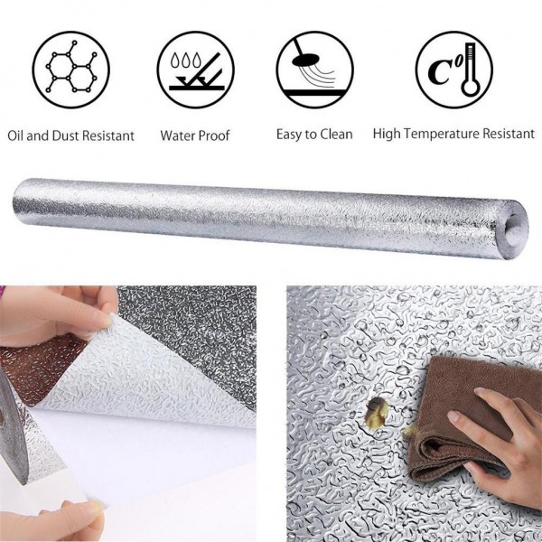 Aluminium Foil Self Adhesive Sticker Roll/ Heat Resistant Oil ...