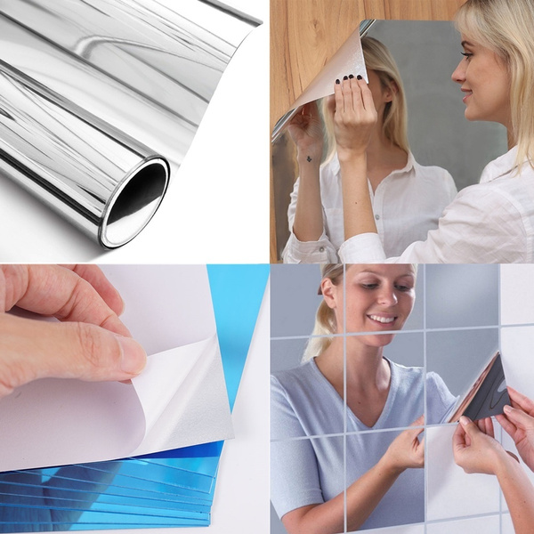 Soft Mirror Sticker ,Big Flexible Mirror Sheets Full Body Mirror Self ...