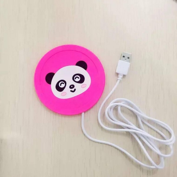USB Silicone Heating Coaster Cute Cartoon (RANDOM CHARACTER) - Buyon.pk