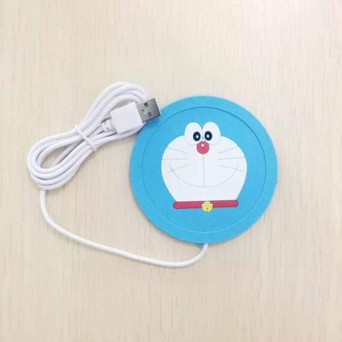 USB Silicone Heating Coaster Cute Cartoon (RANDOM CHARACTER) - Buyon.pk