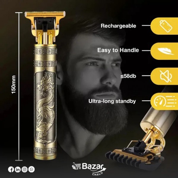 Professional Vintage T9 Dragon Style Trimmer for men - Buyon.pk