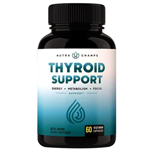 Thyroid Support Complex With Iodine Dietary Supplement - 60 Capsules ...