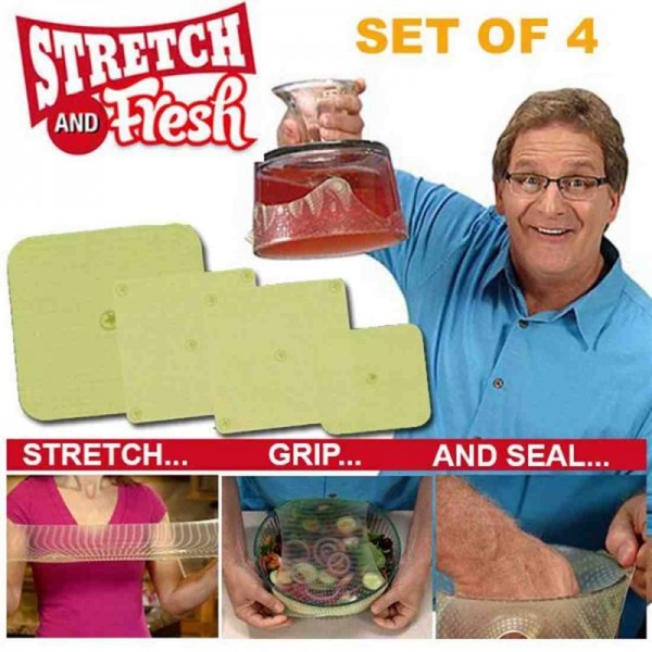 Stretch and Fresh Re-usable Food Wraps As Seen On TV Kitchen ...