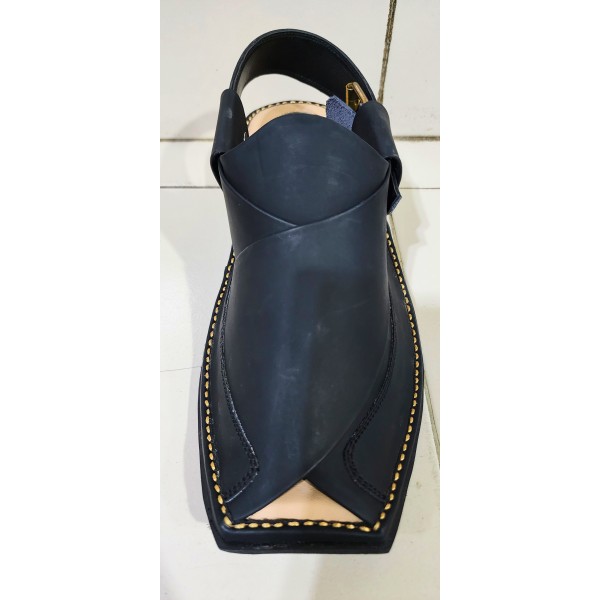 KAPTAAN CHAPPAL BLACK | Kaptaan Chappal | Peshawari Chappal Kheri for ...