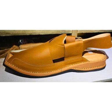 KAPTAAN CHAPPAL LIGHT BROWN PLAIN | Kaptaan Chappal | Peshawari Chappal ...