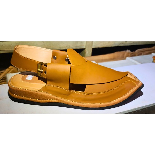 KAPTAAN CHAPPAL LIGHT BROWN PLAIN | Kaptaan Chappal | Peshawari Chappal ...