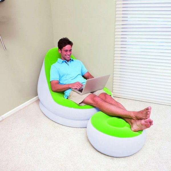 Relaxing Single Air Sofa Chair And Foot Rest - Buyon.pk