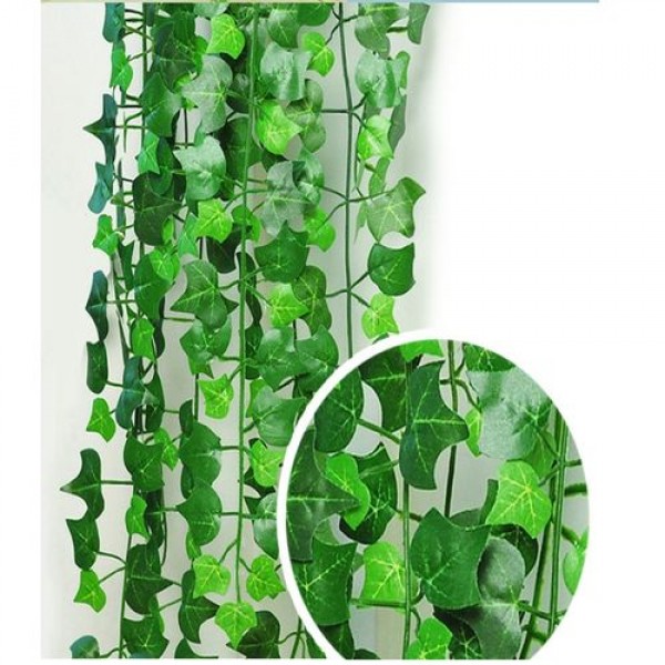 Buy Bale Green 3 Pcs Artificial Hanging Leaves Plants Flowers Home ...