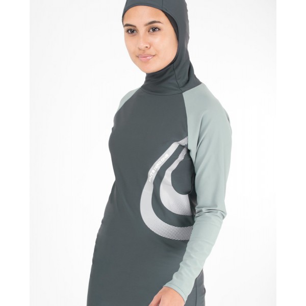 Monochrome Active Burkini - Islamic Swim Suit for Her - Buyon.pk
