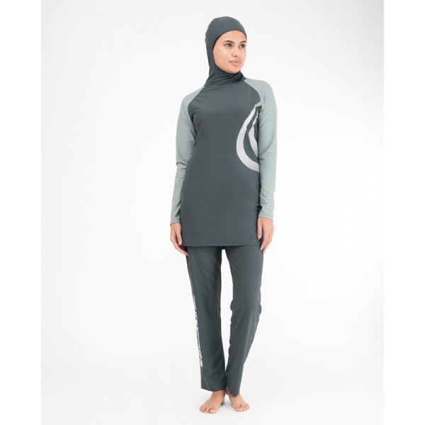 Monochrome Active Burkini - Islamic Swim Suit for Her - Buyon.pk