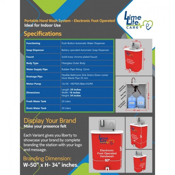 Buy Portable Hand Wash System - Electronic Foot Operated online in ...