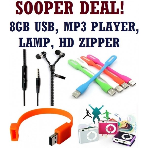 Sooper Deal! 8GB USB, MP3,Lamp,Zipper. - Buyon.pk