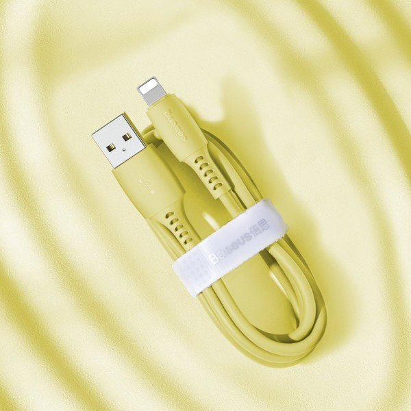 BASEUS CABLE USB LIGHTNING 2.4A 1.2M Yellow (CALDC-0Y) - Buyon.pk