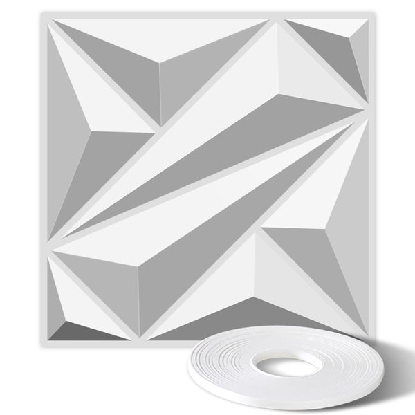 3D Diamond cuts wall panels Pack of (12) With Tape for Interior Wall ...
