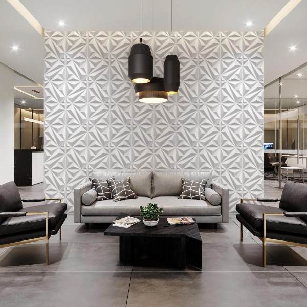 3D Diamond cuts wall panels Pack of (12) With Tape for Interior Wall ...