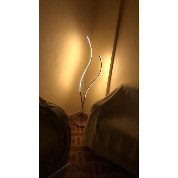 Modern Tree Floor Lamp Metal Line Design With Warm Glow - Buyon.pk