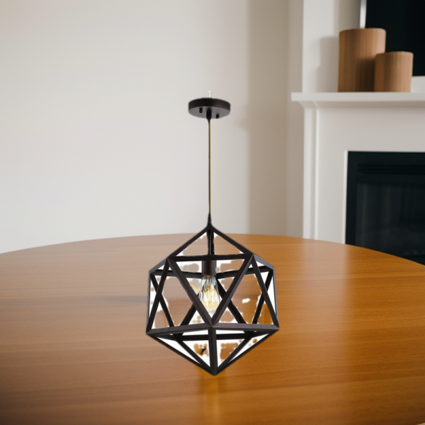 Pendent Light (Polyhedron) Shape With (G45) Bulb Complete Pack of (1 ...