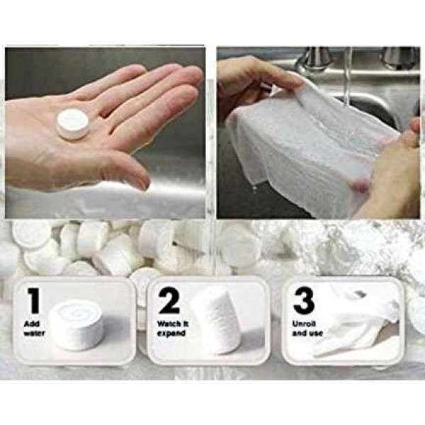 Magic Tissue - Compressed Towel Tissues - Pack of 100 - Buyon.pk