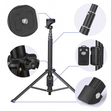 Yunteng 2 in 1 Selfie Stick VCT-1688 With Built in Tripod and Bluetooth ...