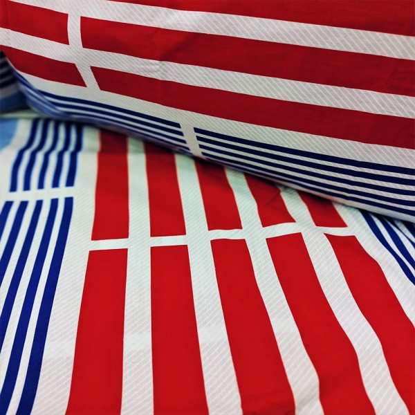 Dice Up Printed King Bed Sheet By Rainbow Linen - Buyon.pk