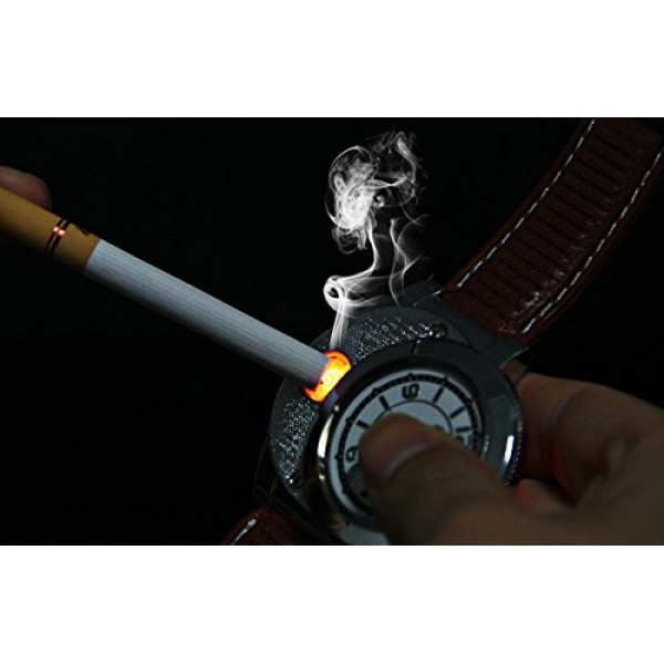 Findtime Men Digital USB Lighter Watch Novelty Windproof - Buyon.pk