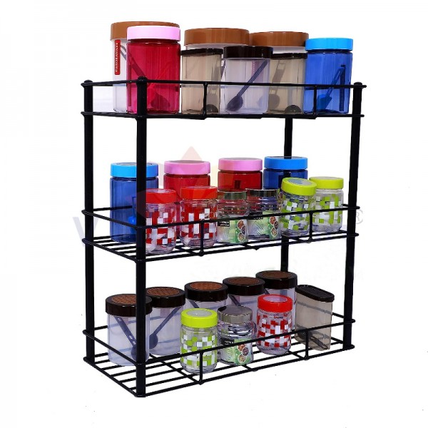 3-Tier Multi-Purpose Metal Kitchen Storage Shelf Rack - Buyon.pk