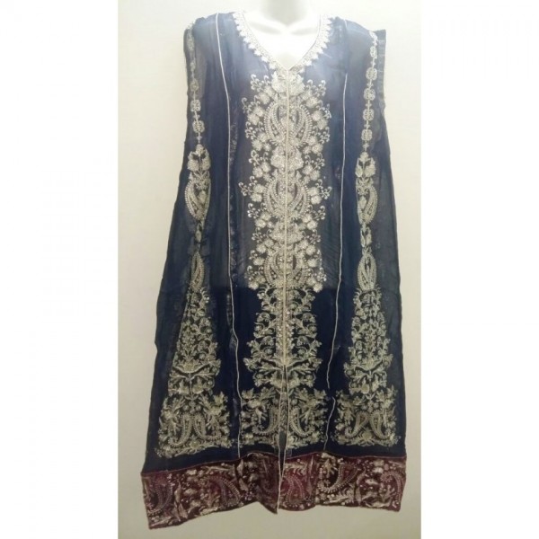NAVY BLUE 2 PC EMBROIDED CHIFFON DRESS for WOMEN OA-1101 - Buyon.pk