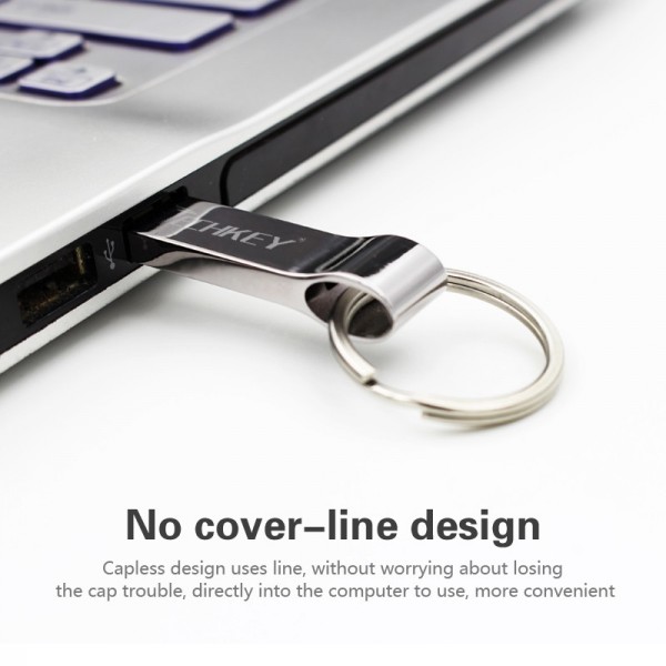 Buy Waterproof Silver USB Flash Drive with Key Ring 16GB online in ...