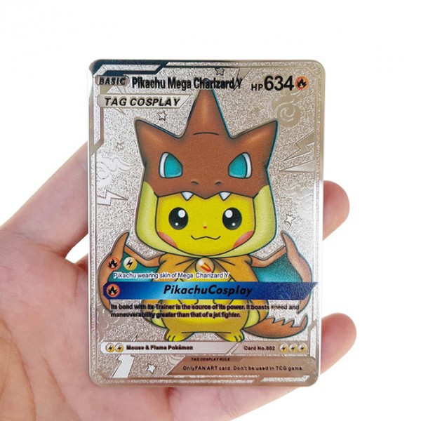 10 Pcs Pokemon Silver Foil Cards Pack Anime Cartoon Pokemon English ...