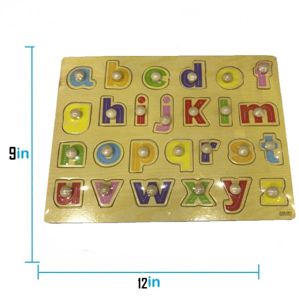 ABC Small Alphabets Line Puzzle - Wooden - Buyon.pk