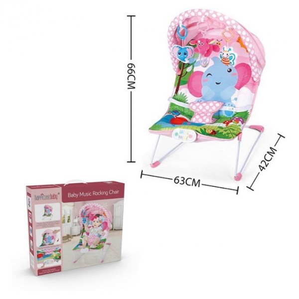 Baby music rocking Chair Happicutebaby - Pink - Buyon.pk
