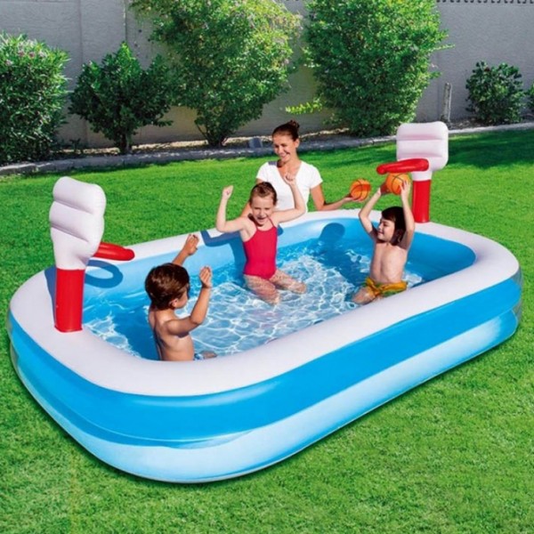 Bestway 54122 Basketball Inflatable Play Swimming Pool 8 Ft For Kids 87 ...