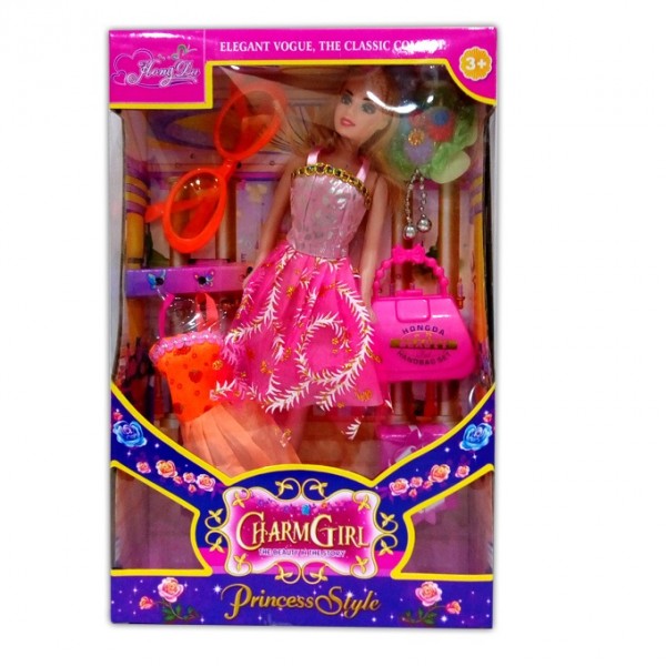 Charm Girl Fashion Doll Set with Accessories - Buyon.pk
