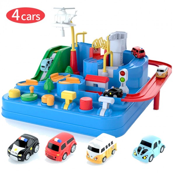 Educational Car Adventure Race Track Toy Parking Garage Set for Boys ...