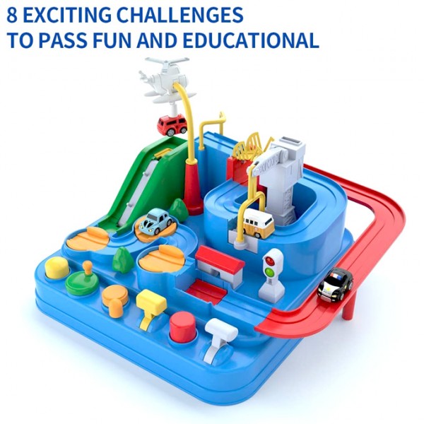 Educational Car Adventure Race Track Toy Parking Garage Set for Boys ...