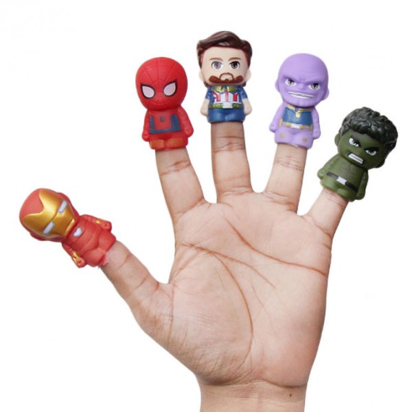 Finger Puppet - Marvel Avengers Characters - 5 Fingers - Multi Color ...