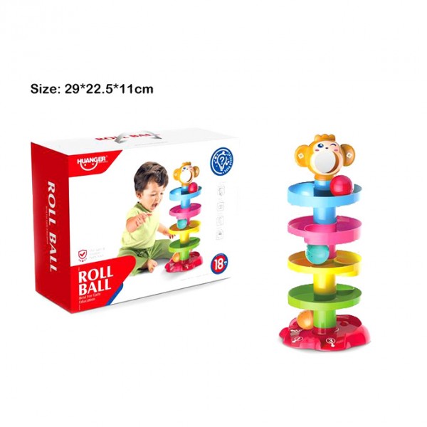 Huanger - Baby Roll Ball Stacking Tower Ramp Puzzle for Toddlers - Buyon.pk