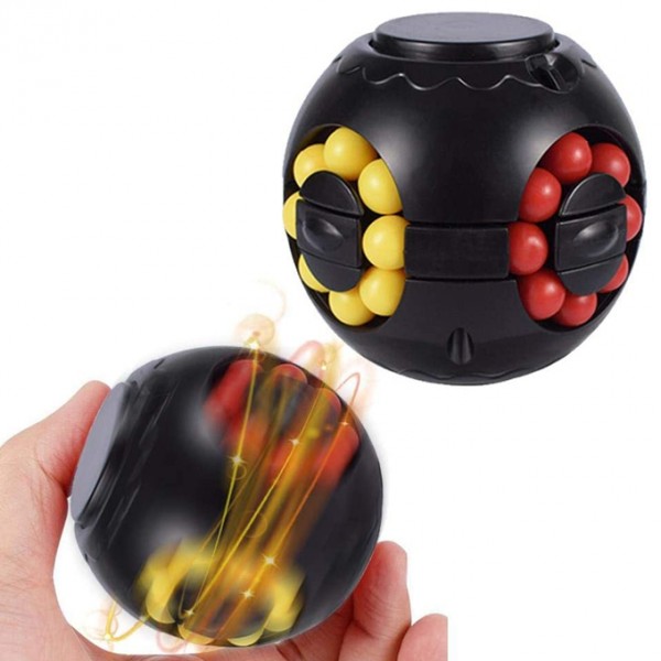 Magic Bean Rotating Cube Gyro Stress Reliever Fidget Spinner Toy - Buyon.pk