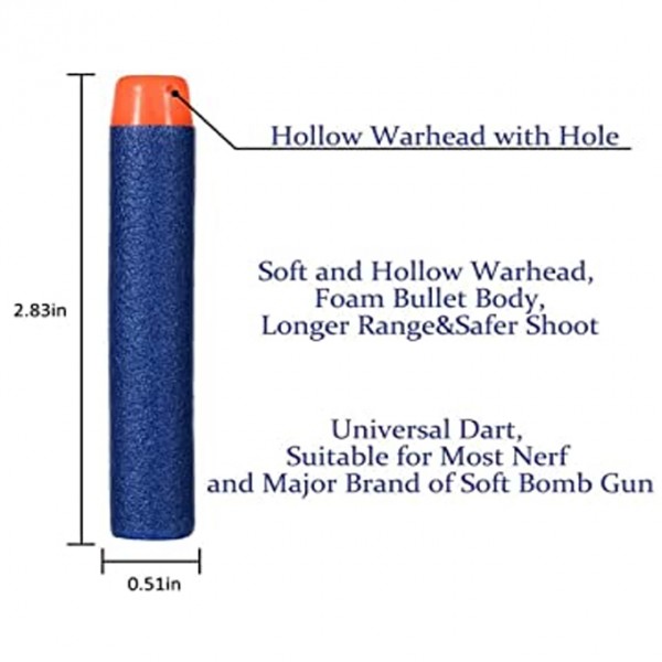 Nerf Soft Dart Foam Refill - 30 pcs - Blue - Buyon.pk