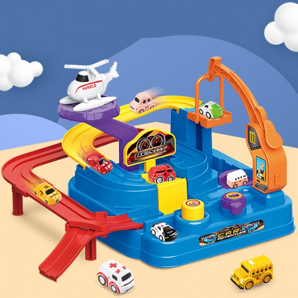 New Educational Car Adventure Race Track Toy Parking Garage Set with 2 ...