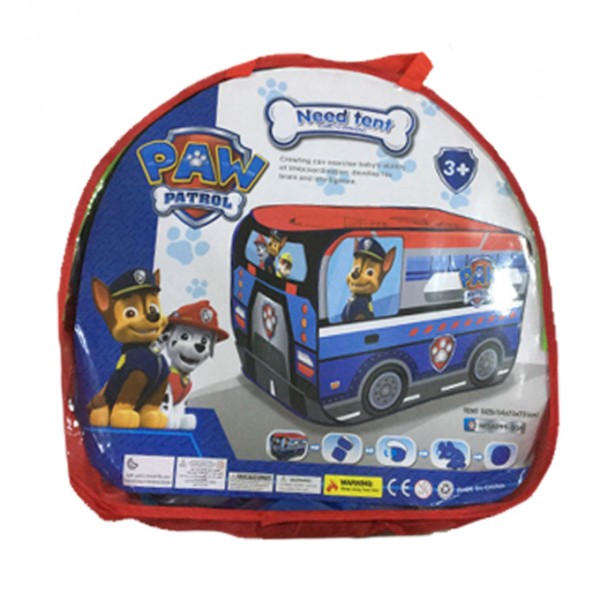 Paw Petrol Police Bus Pop Up Play Tent - Foldable Indoor/Outdoor ...