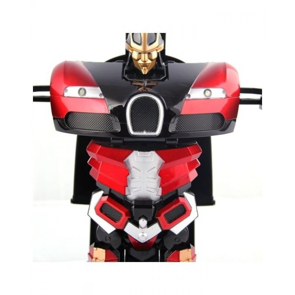 Remote Controlled TRANSFORMER Toy Car - BUGATTI in RED - Buyon.pk