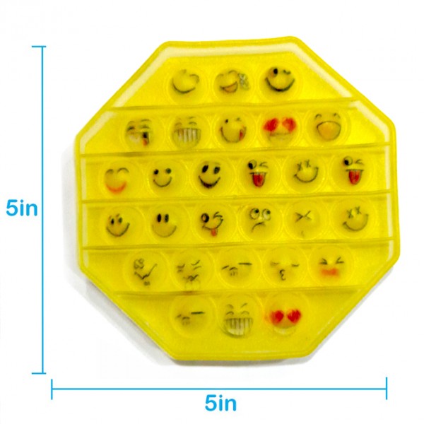 Push Pop Bubble Fidget Spinner Pop It Silicone Toy - 5 inches - Smiley ...