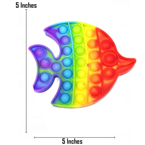 Push Pop Bubble Fidget Spinner Pop It Silicone Toy - 6 inches - New ...