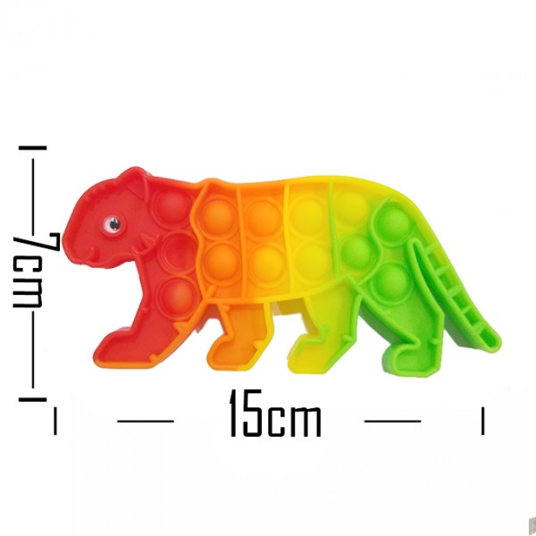 Push Pop Bubble Fidget Spinner Pop It Silicone Toy - 6 inches - Rainbow ...