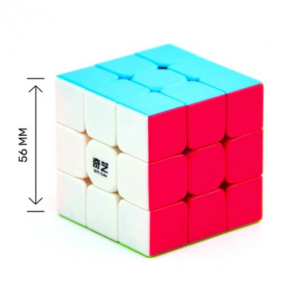 QiYi Warrior S 3x3 Sticker Less Speed Rubik's Cube - Multi Color - Buyon.pk