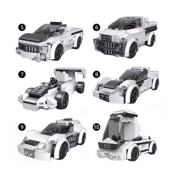 Thunder Racing Vehicle DECOOL Building blocks 10 in 1 set 209 Pcs - Buyon.pk